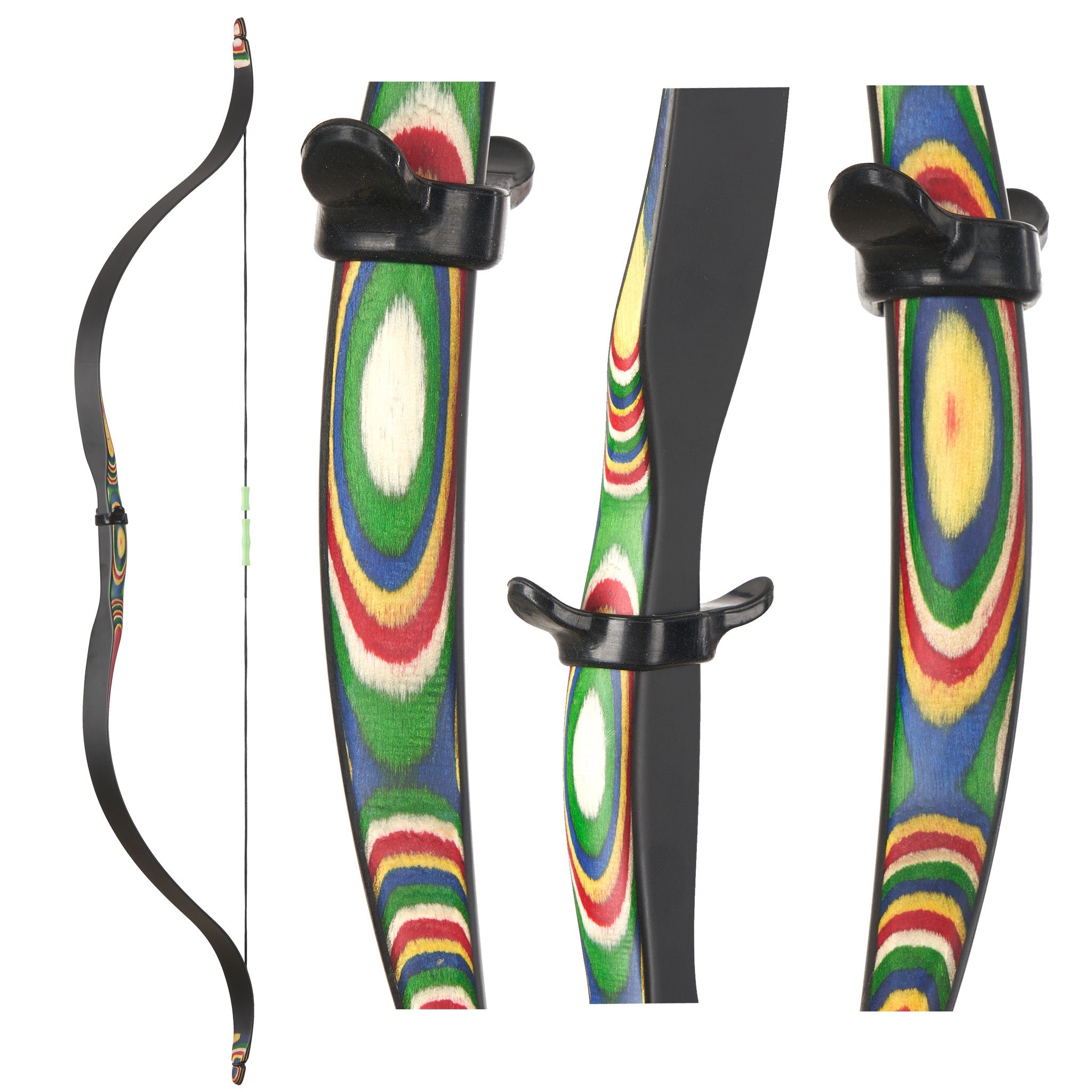 39" 10lbs Kids Bow Ambidextrous Sable Spirit Black Laminated Archery B ...