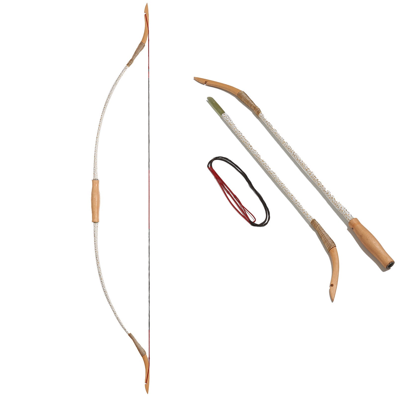 53" 20-40lbs Turkish Takedwon Recurve Bow Traditional Mongolian Archer ...